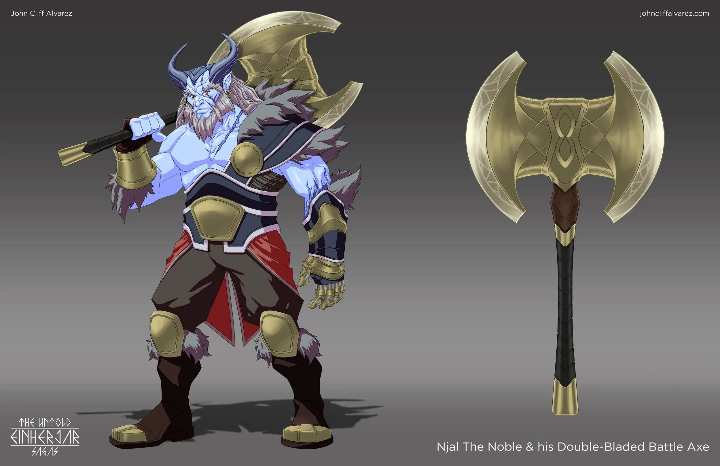 The Untold Einherjar Sagas | Character Designs — The Art of John Cliff ...
