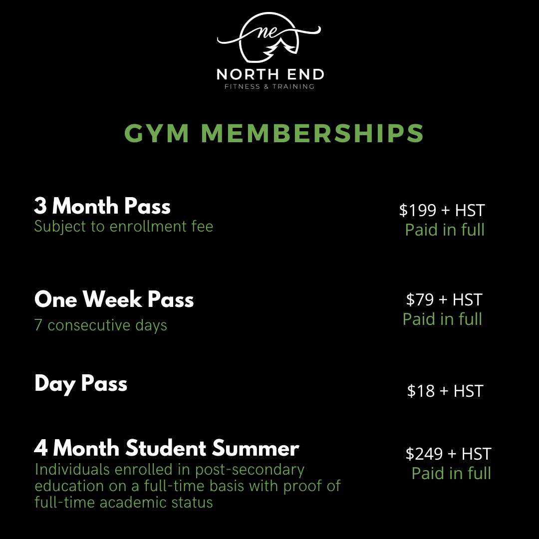 PRICING — North End Fitness