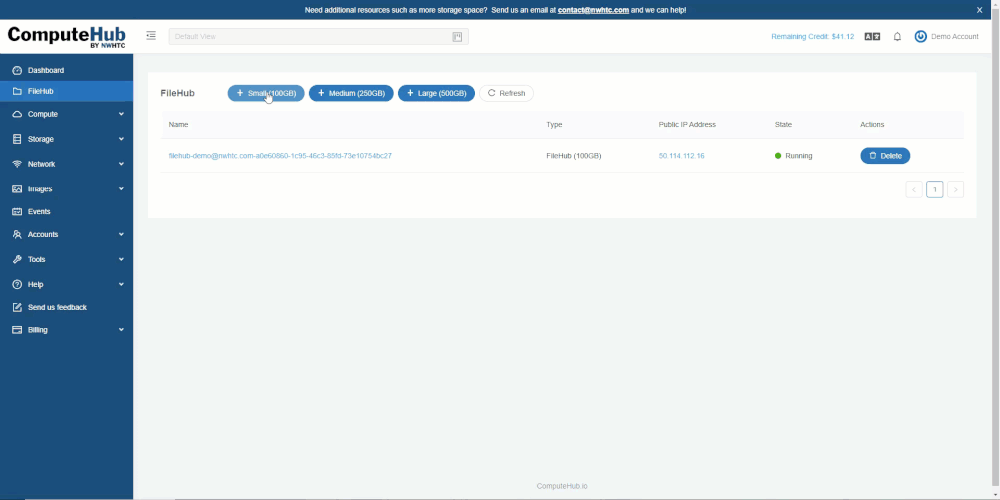 FileHub unlimited user file sharing and storage platform — ComputeHub