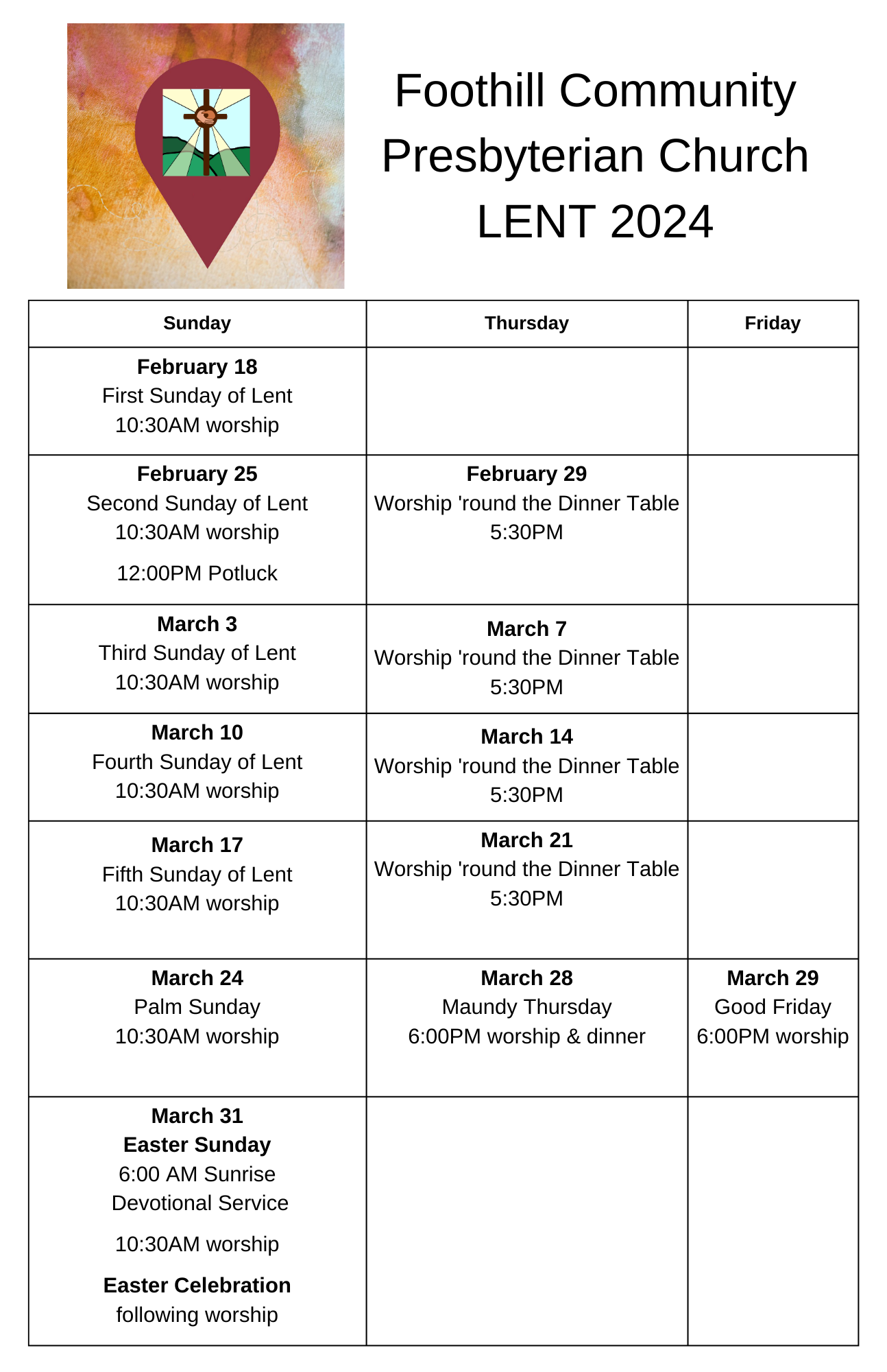 Foothill Community Presbyterian Church San Jose, CA 95121