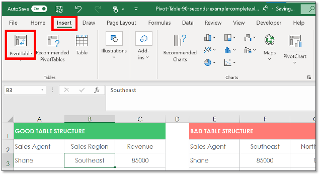 Learn Pivot Tables in 90 seconds — Mobile Mentor