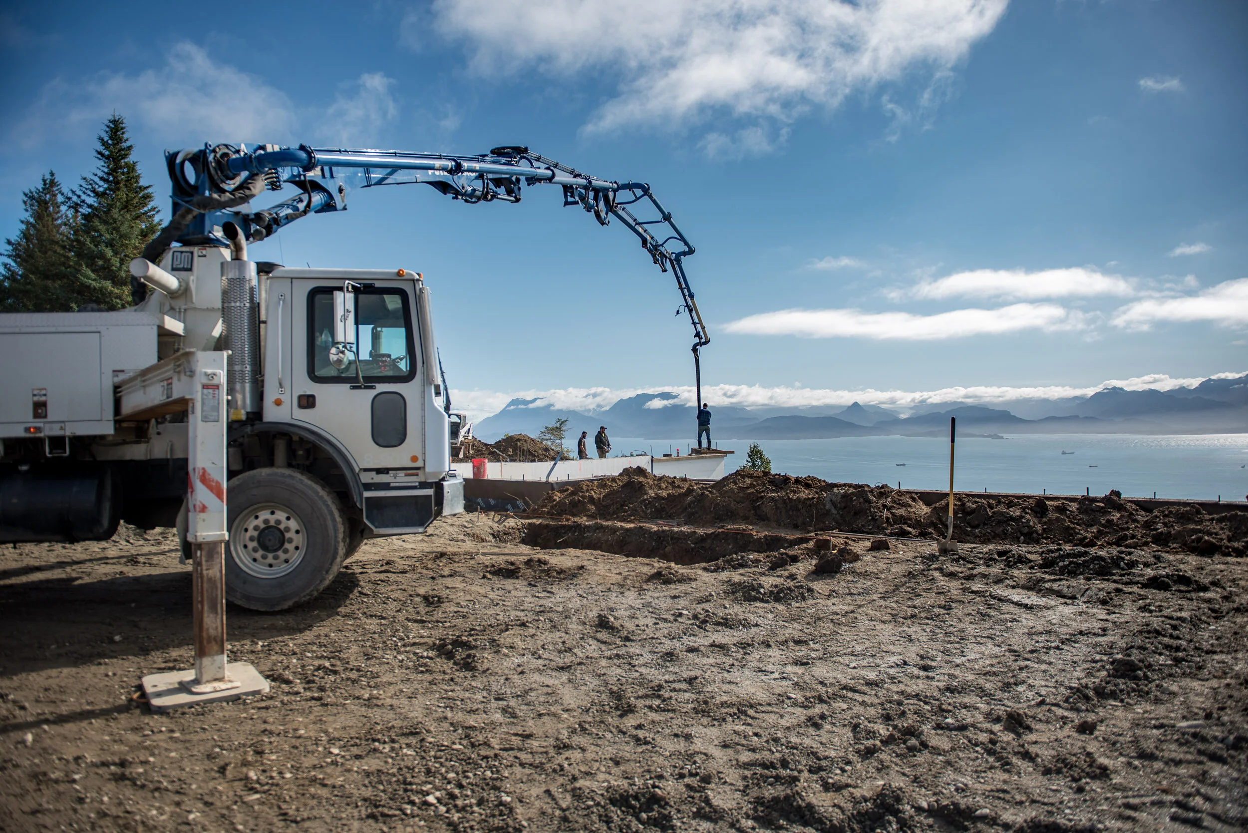 Aerial Concrete Pumping — Dibble Creek Rock Ltd
