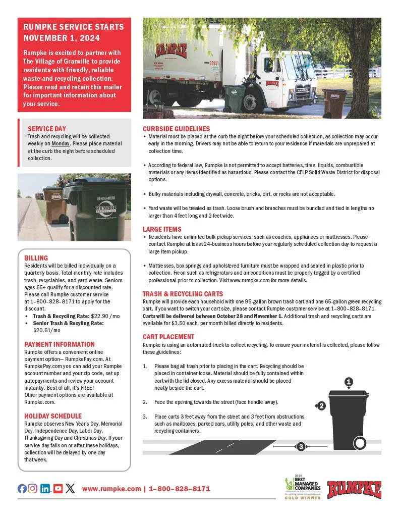 Refuse Services — Village of Granville