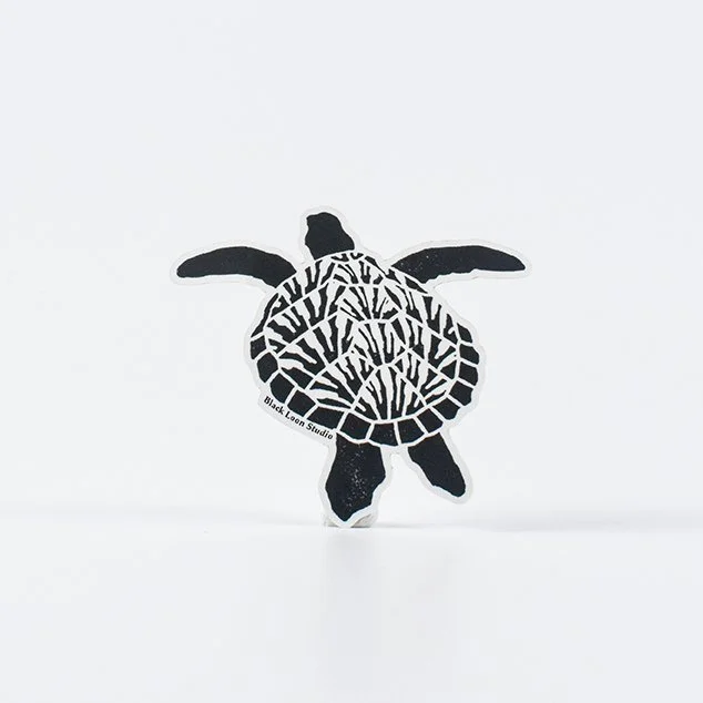 Black And White Sea Turtle