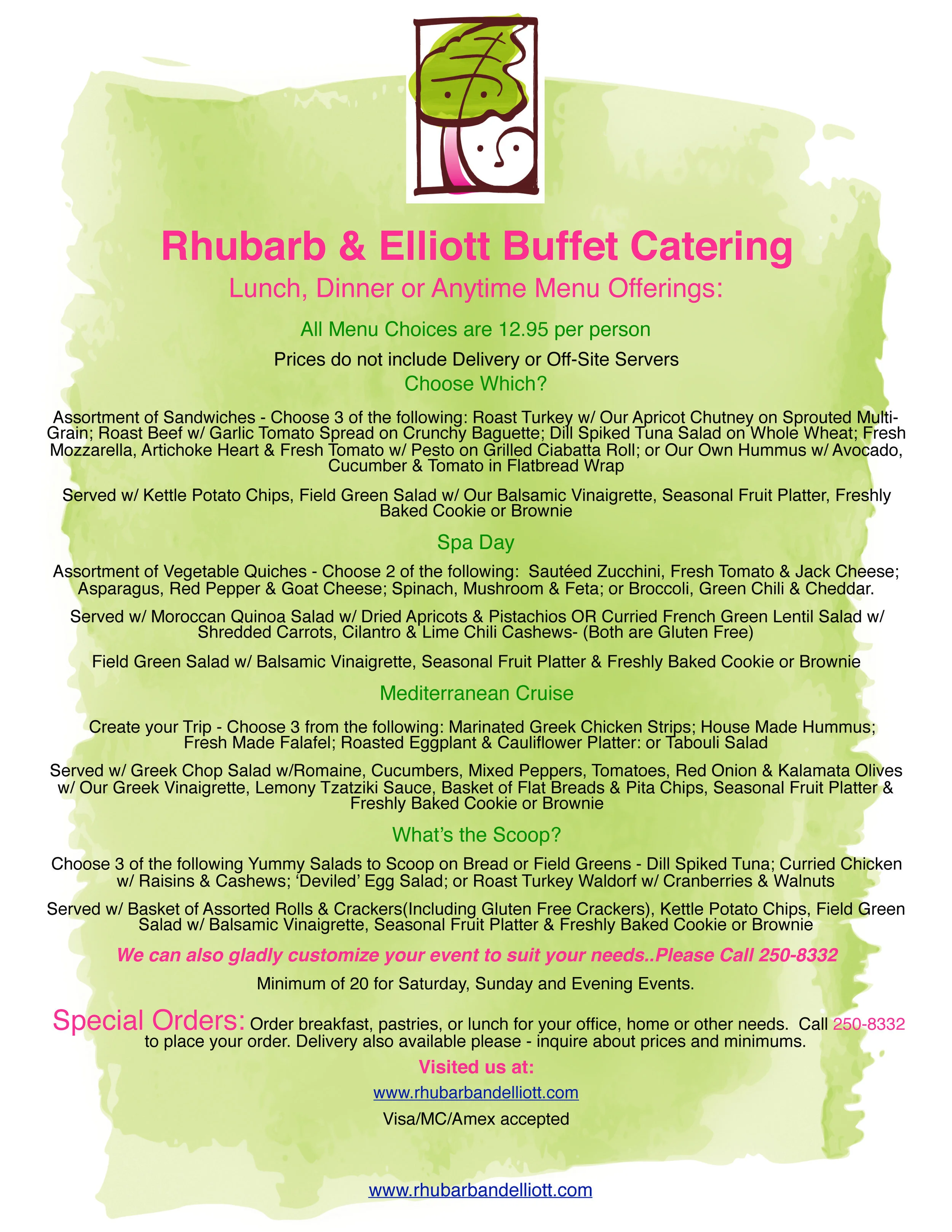 Catering - Buffet Meals — Rhubarb & Elliott