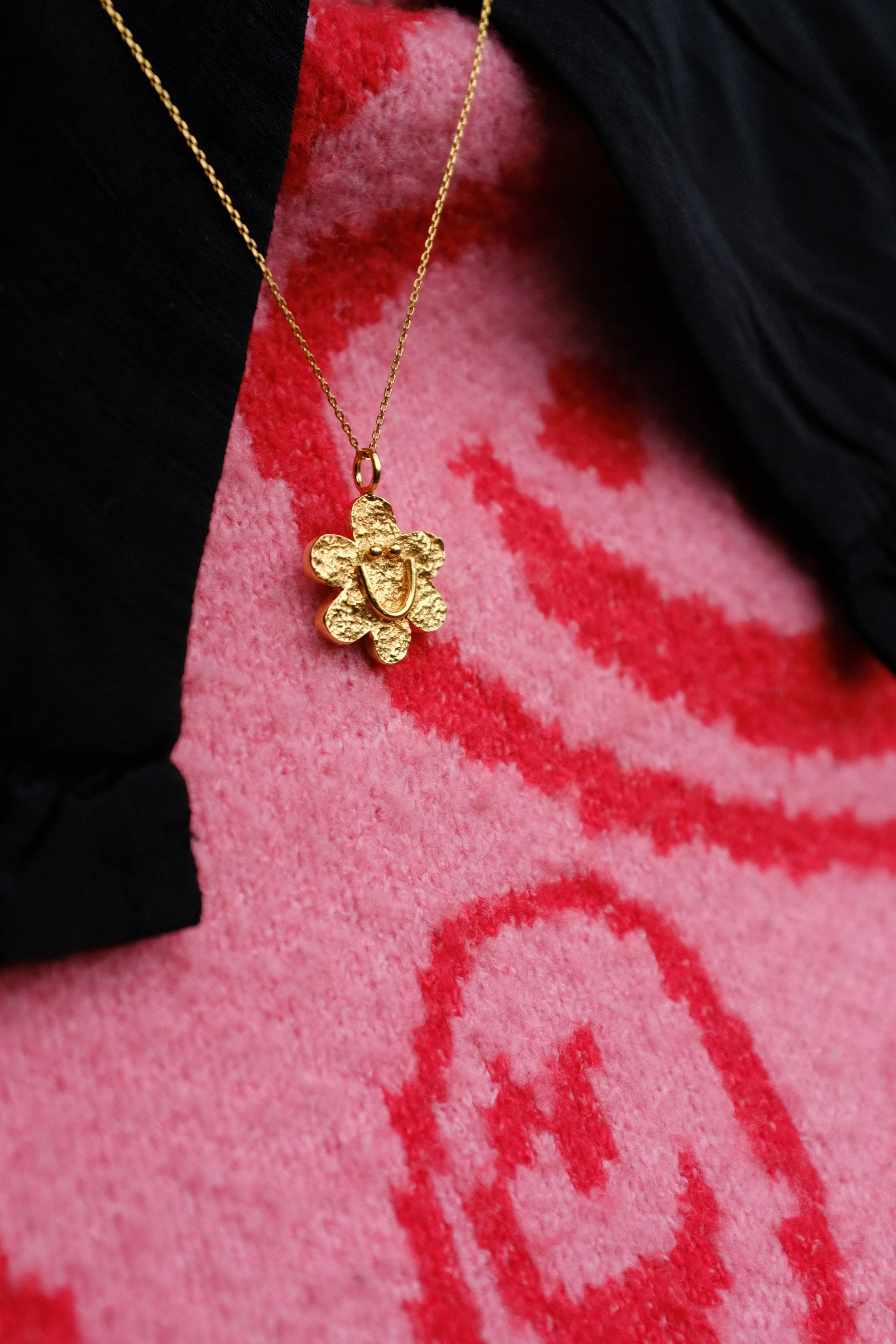 Smiley Heart Sad Heart Pendant - Recycled Gold Plated Silver — Sken ...