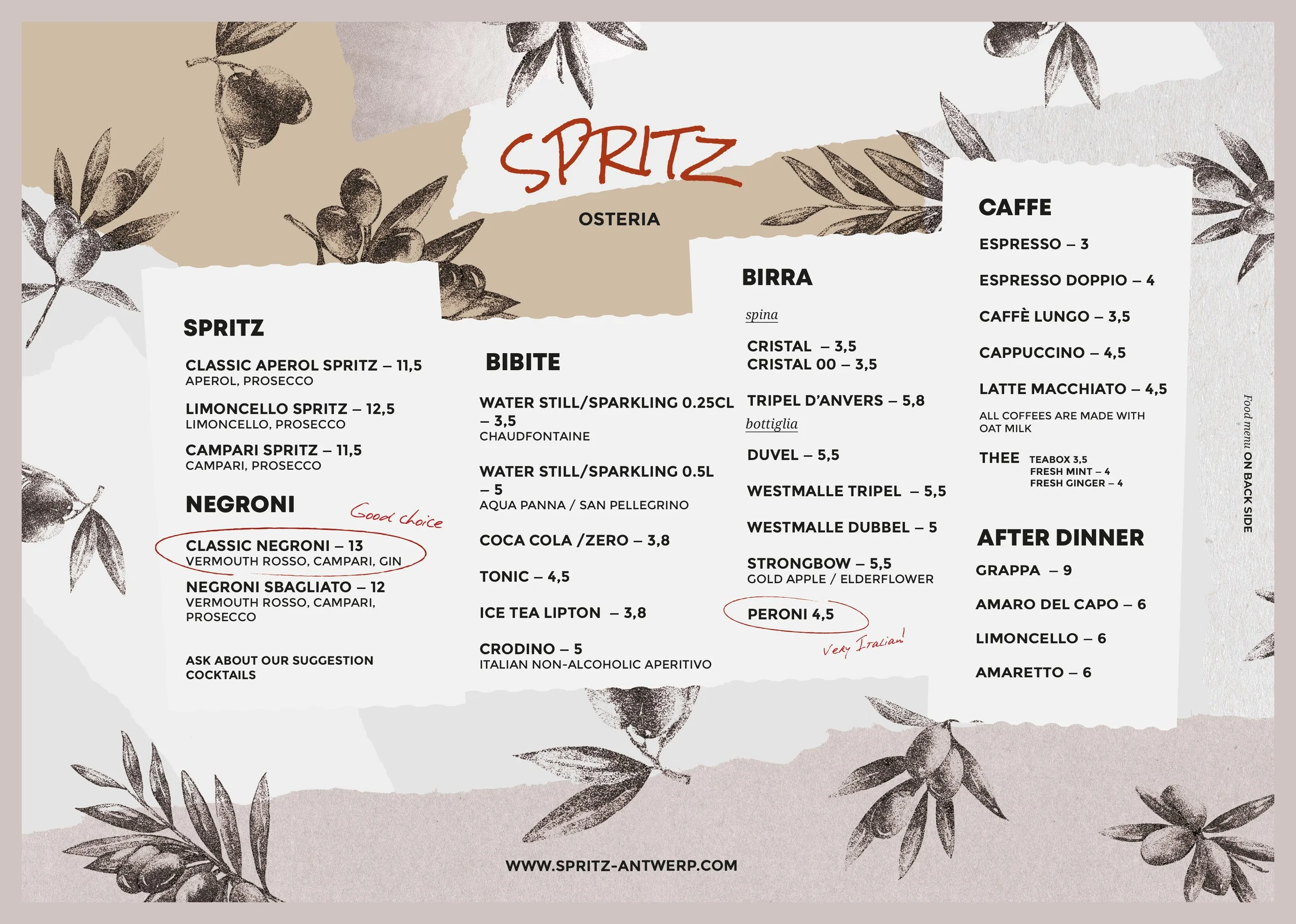 menu — SPRITZ