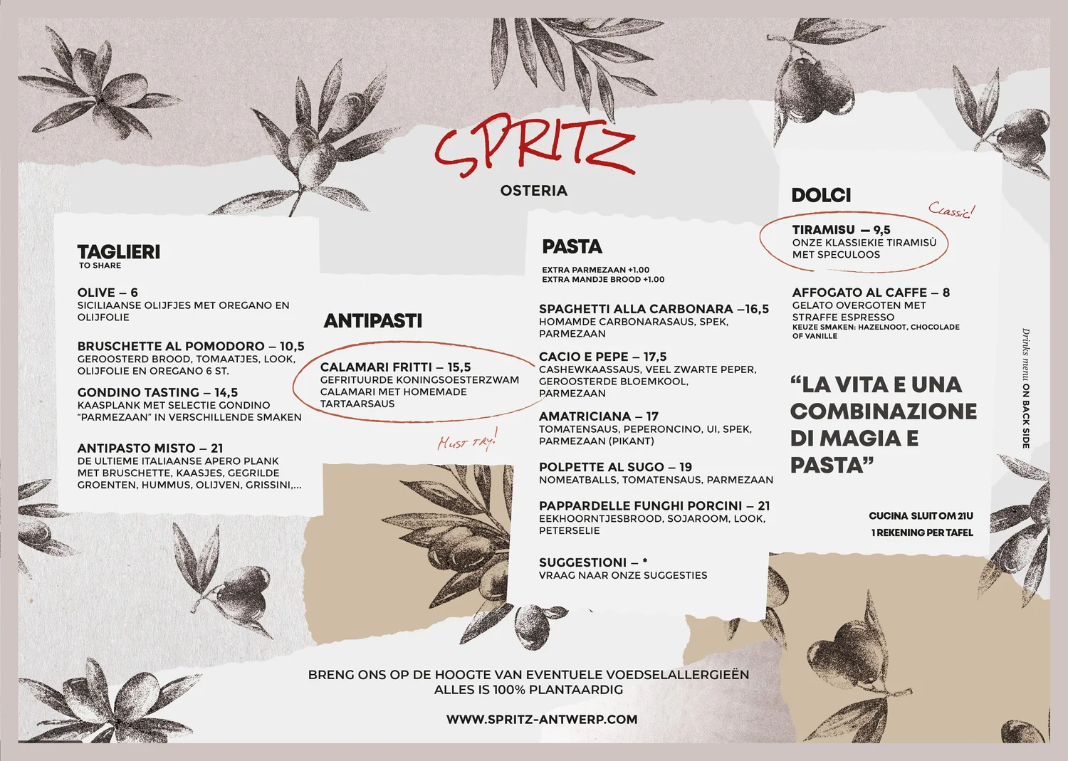 menu — SPRITZ