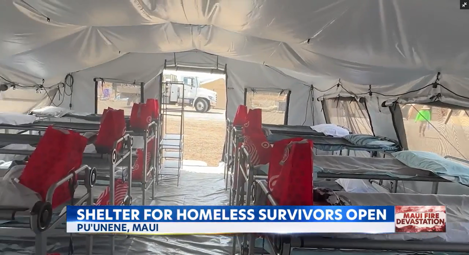Shelter opens up for homeless individuals who survived Lahaina fire ...