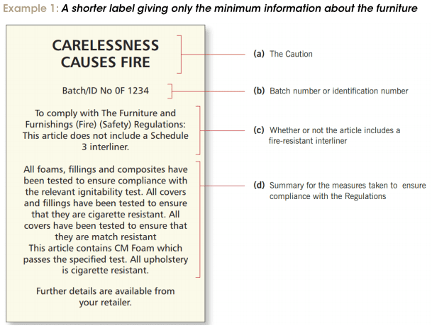 Information about fire labels — Now! Charity