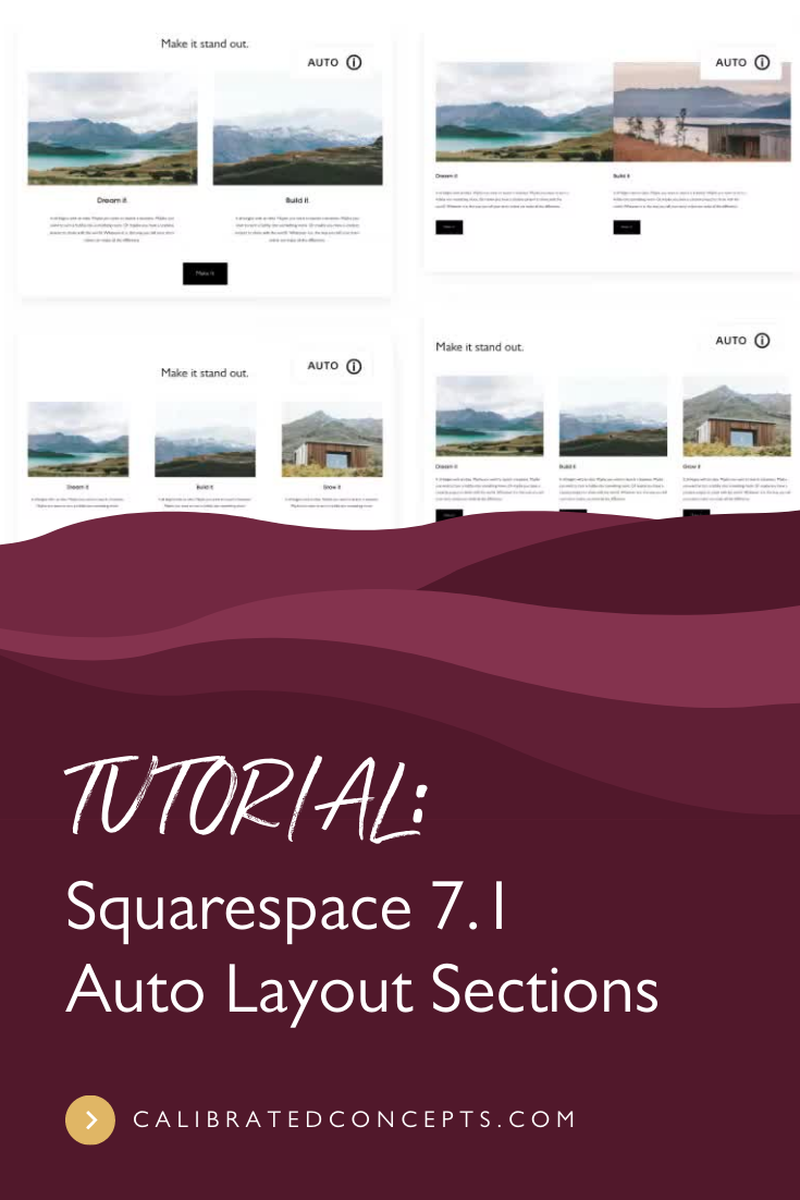TUTORIAL: Squarespace 7.1 Auto Layout Sections — Calibrated Concepts | Ellie McBride