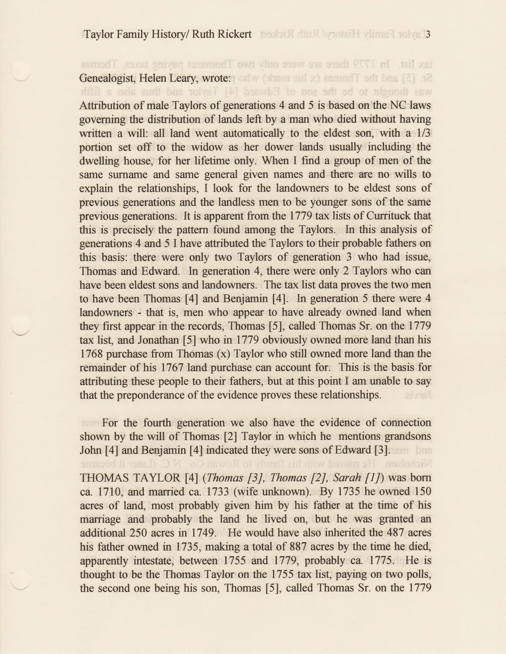 Currituck Taylor Book and Family Chart - Ruth Rickert — John Laird ...