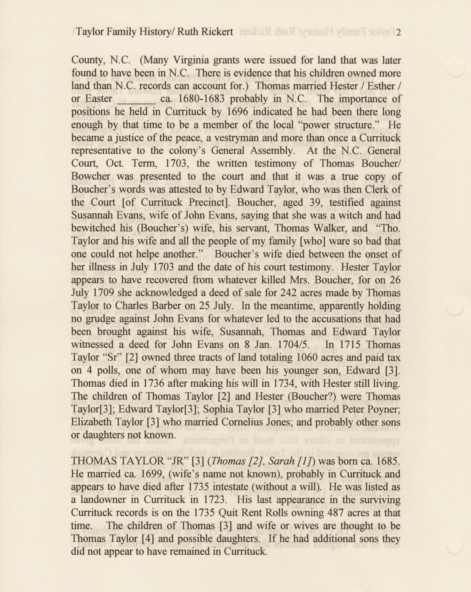 Currituck Taylor Book and Family Chart - Ruth Rickert — John Laird ...