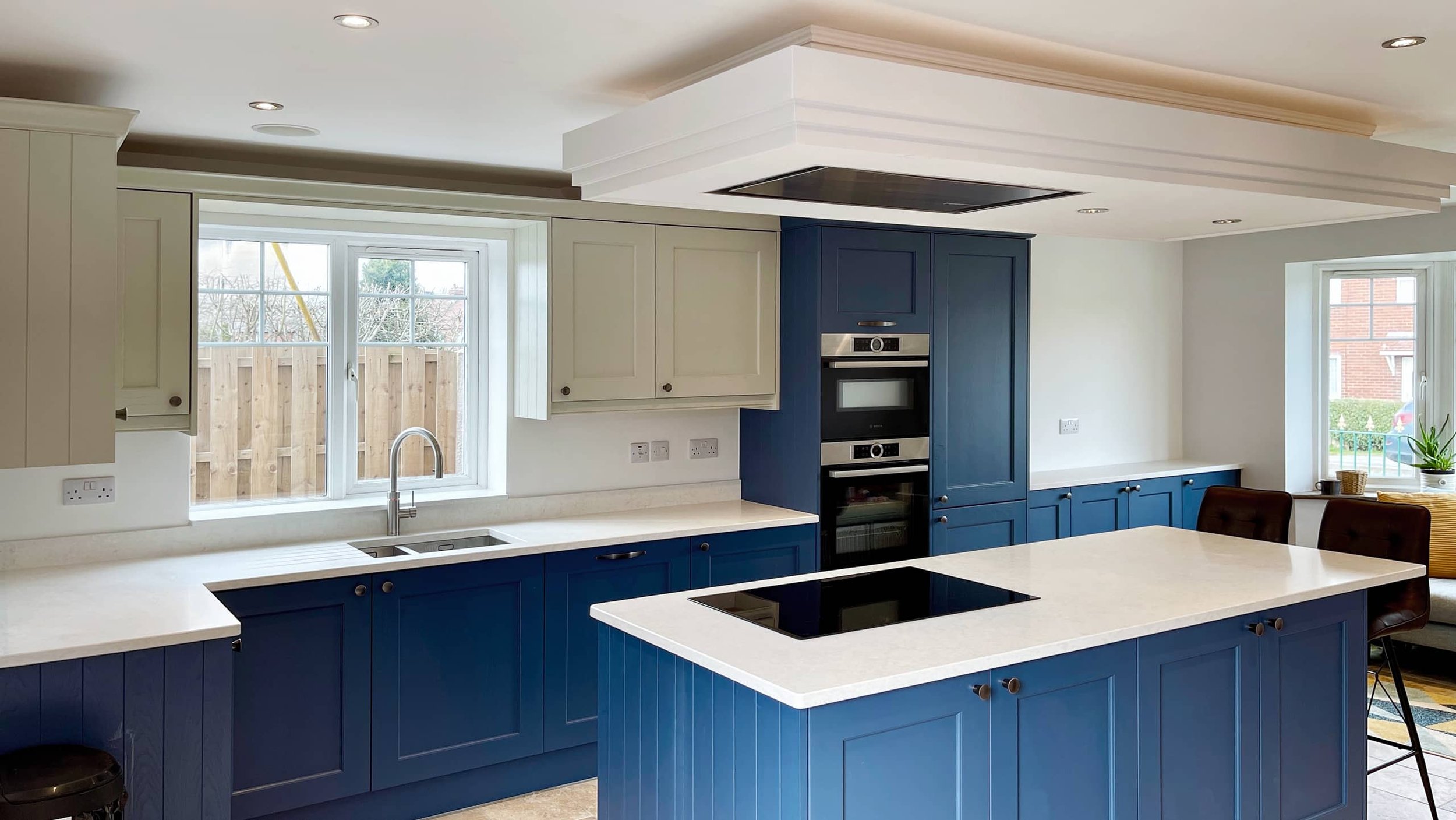 Traditional Blue & White Shaker Kitchen Yorkshire