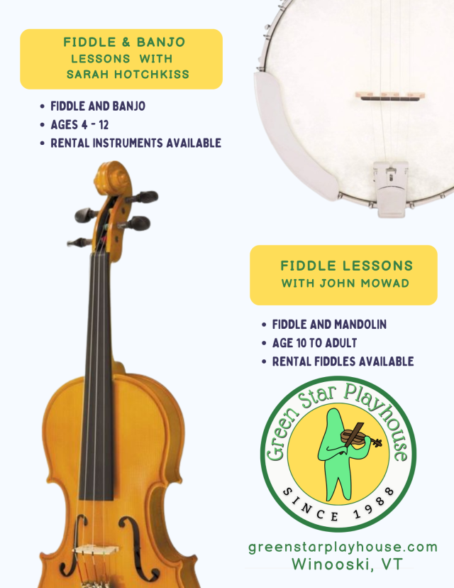 NEW LESSON POSTER AND LOGO — Green Star Fiddle Lessons