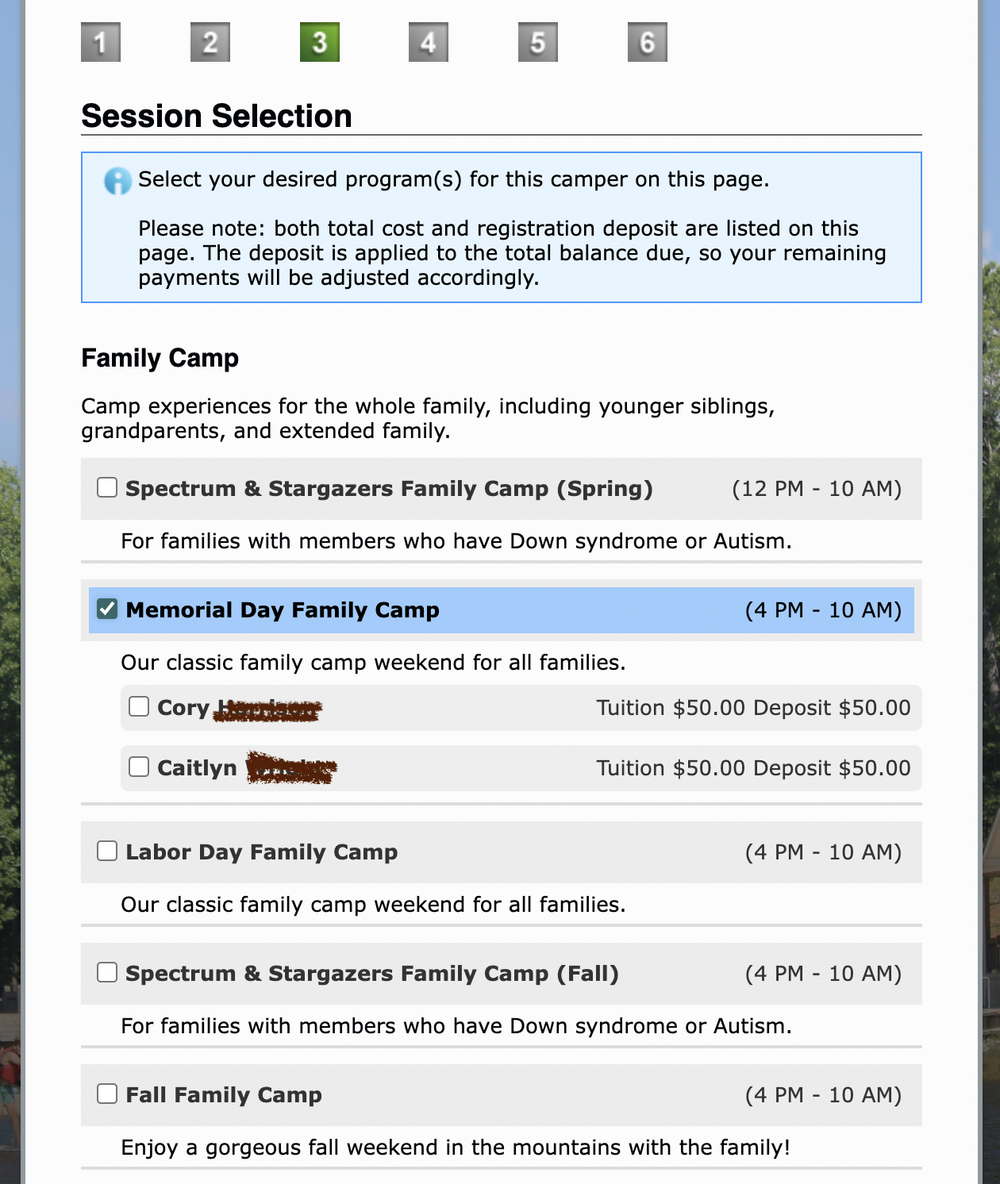 Family Camp Event Registration: Step-by-Step — YMCA Camp Greenville