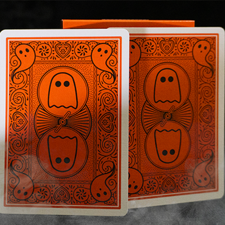 Bicycle Boo Back Playing Cards (Orange) — TERROR 29 HAUNT & HORROR SHOP