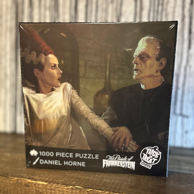 Frankenstein with Bride Jigsaw Puzzle — TERROR 29 HAUNT & HORROR SHOP