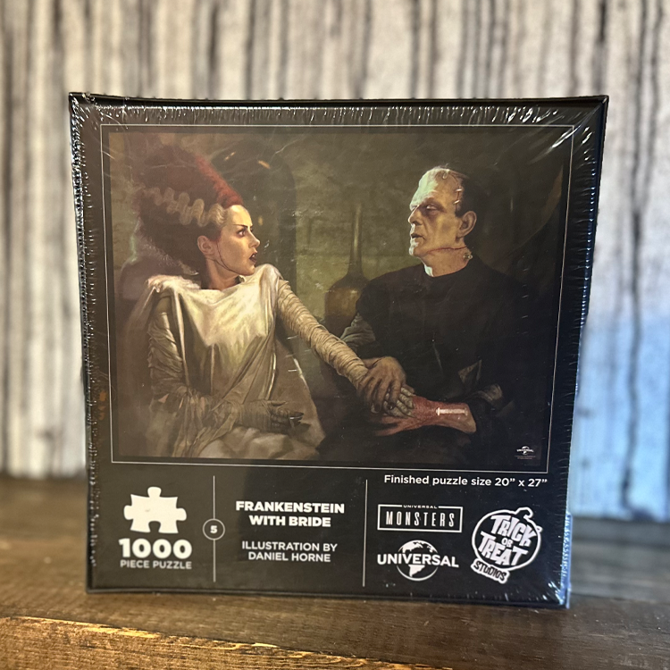 Frankenstein with Bride Jigsaw Puzzle — TERROR 29 HAUNT & HORROR SHOP