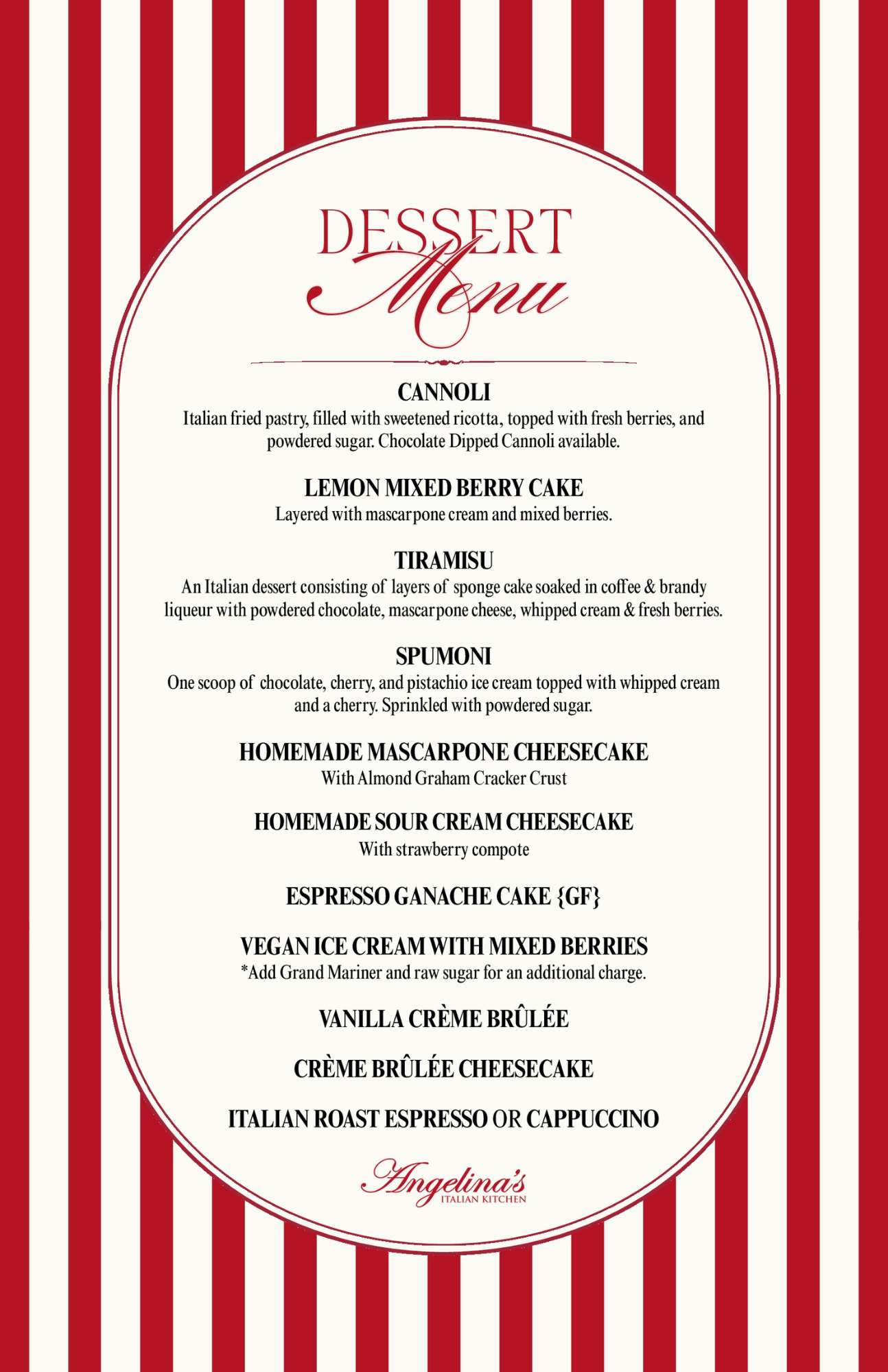 Menu — Angelina's Italian Kitchen