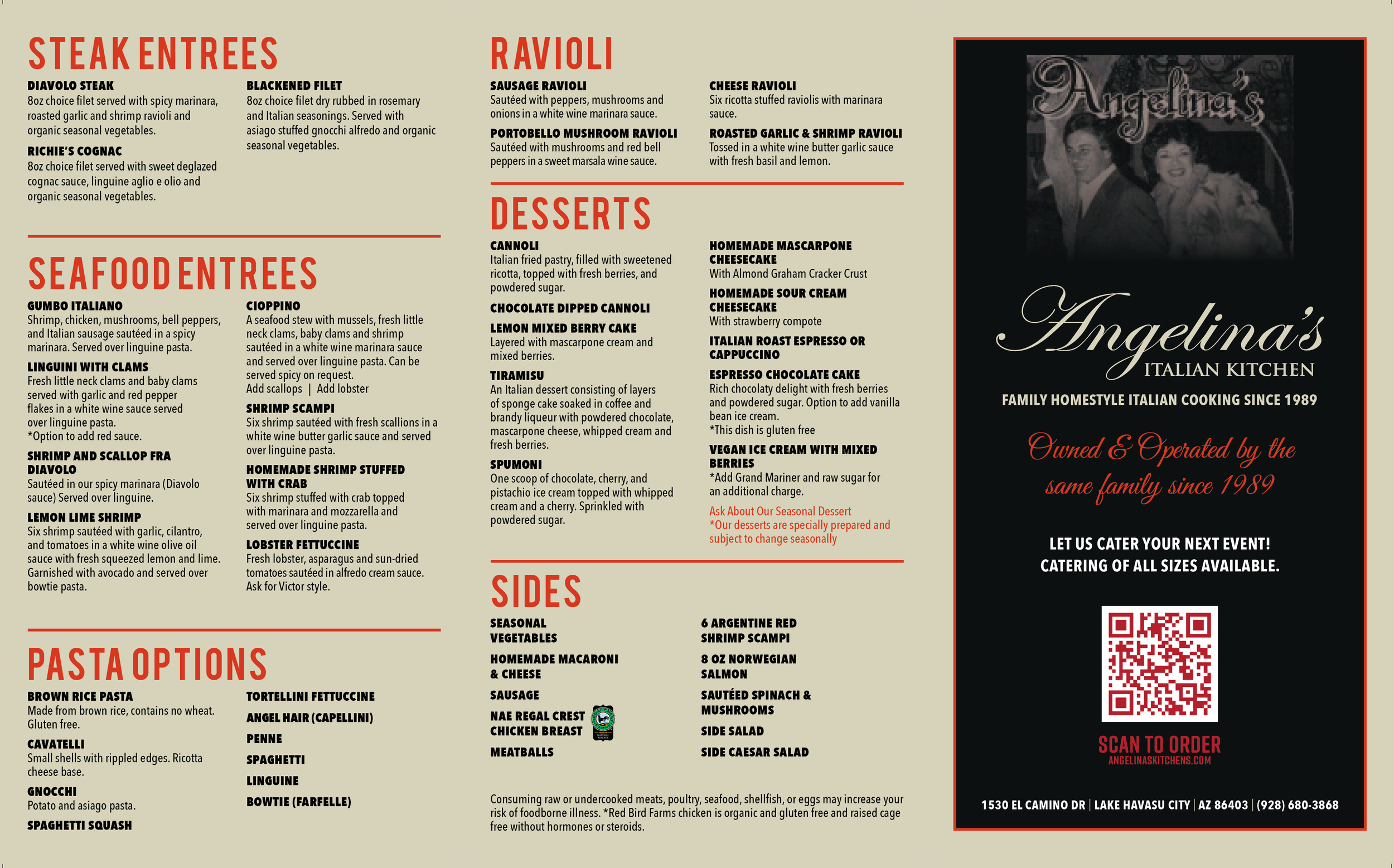 Menu — Angelina's Italian Kitchen