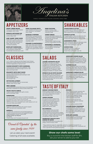 Menu — Angelina's Italian Kitchen