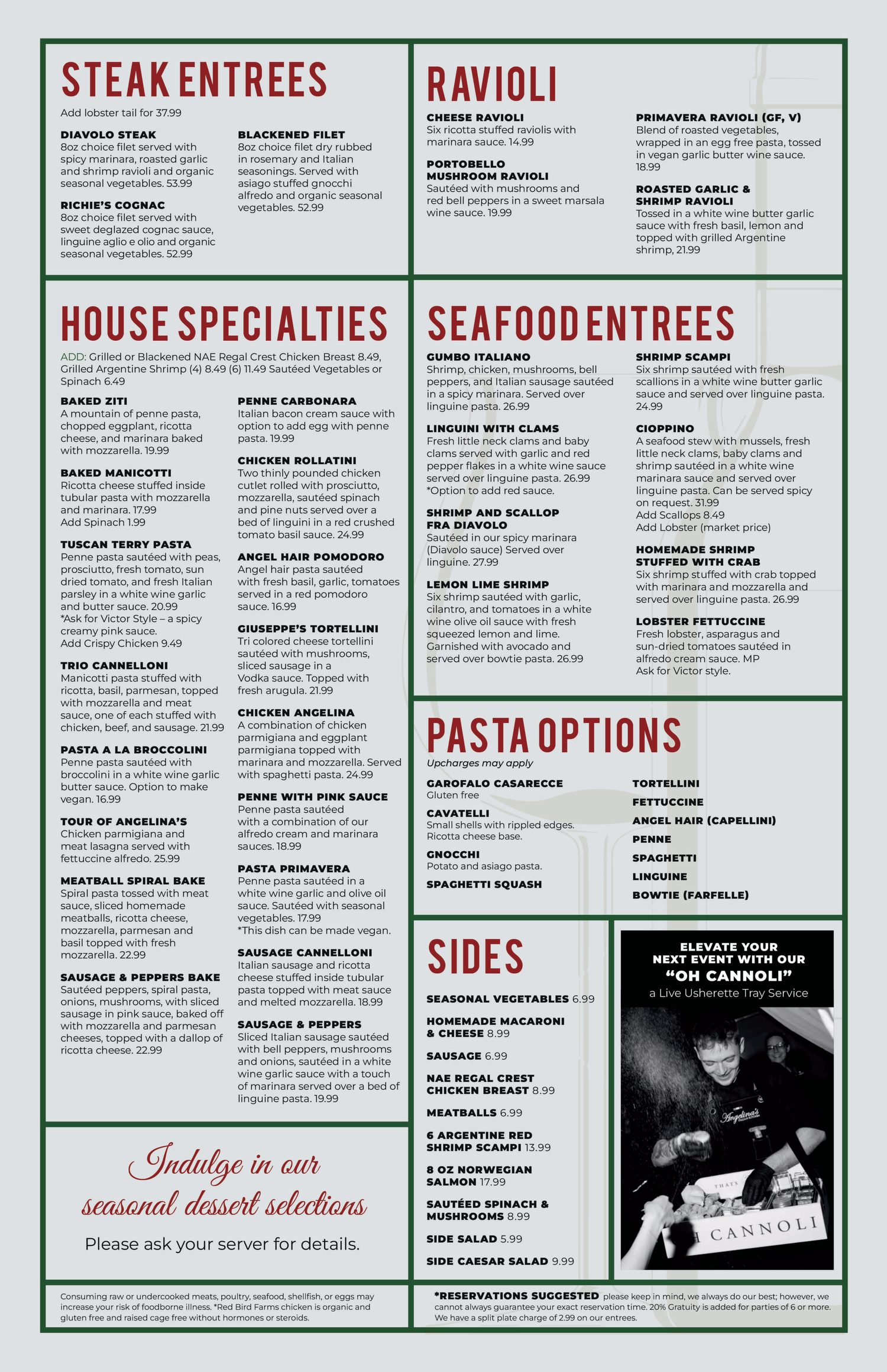 Menu — Angelina's Italian Kitchen