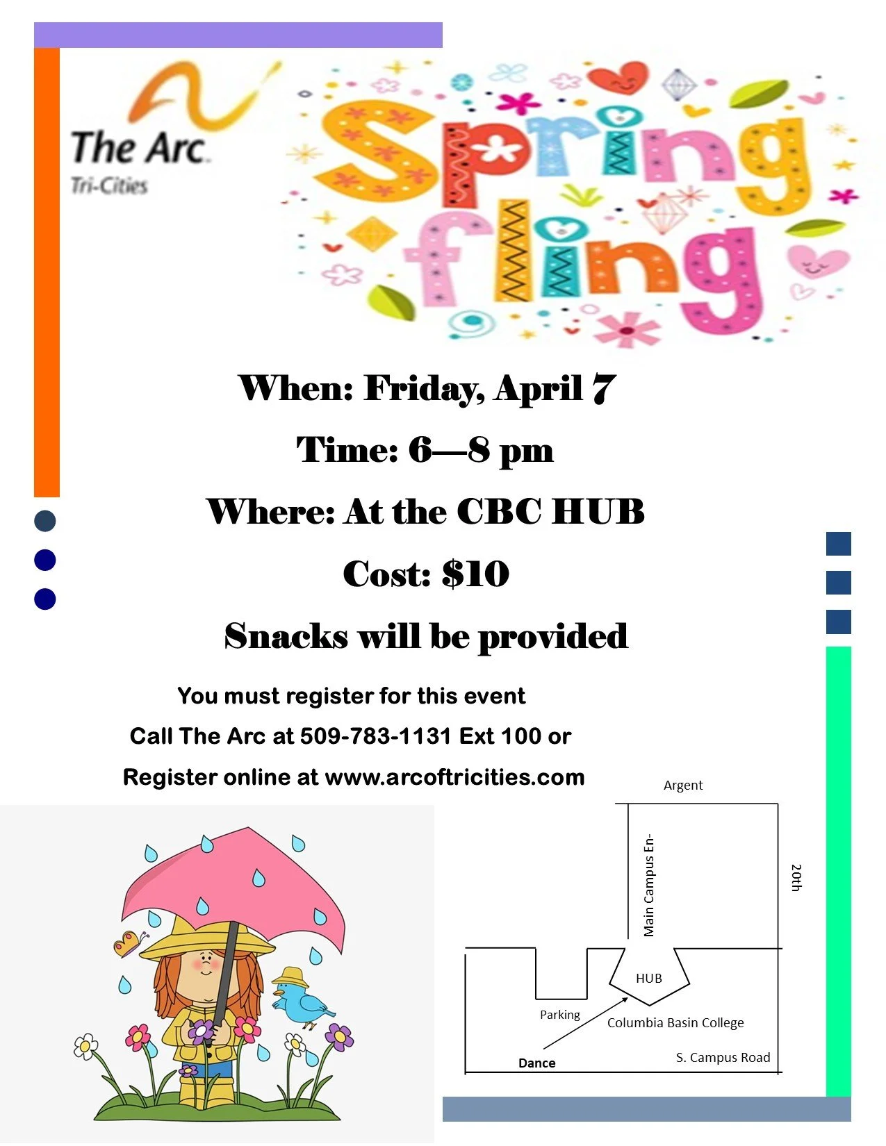 Spring Fling Dance Flyer