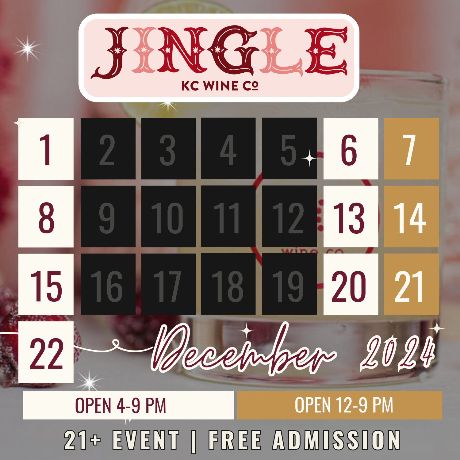 Jingle Bar Pop Up | KC Winter Festivities | KC Wine Co | Kansas City ...