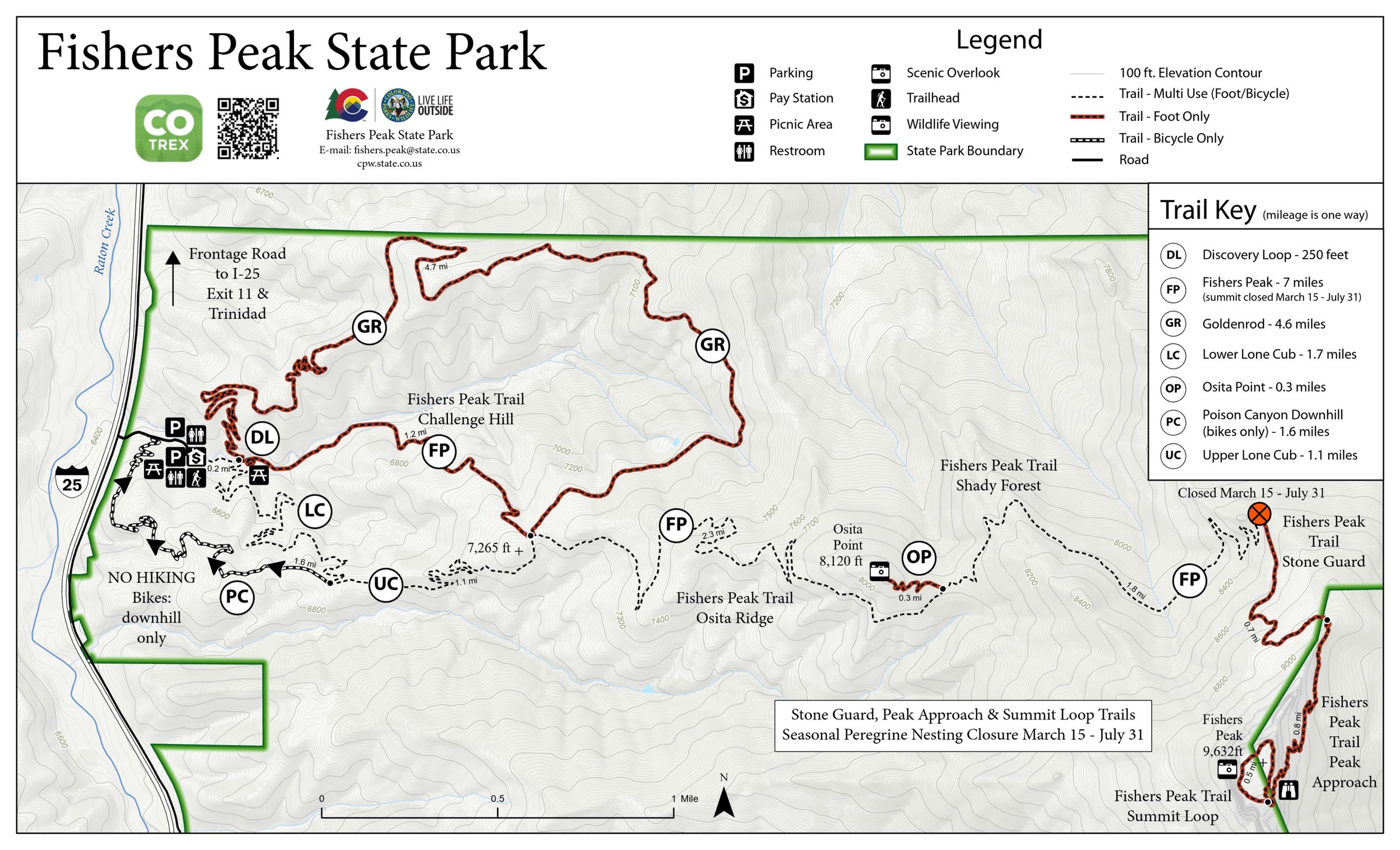 Park Access — Fishers Peak State Park
