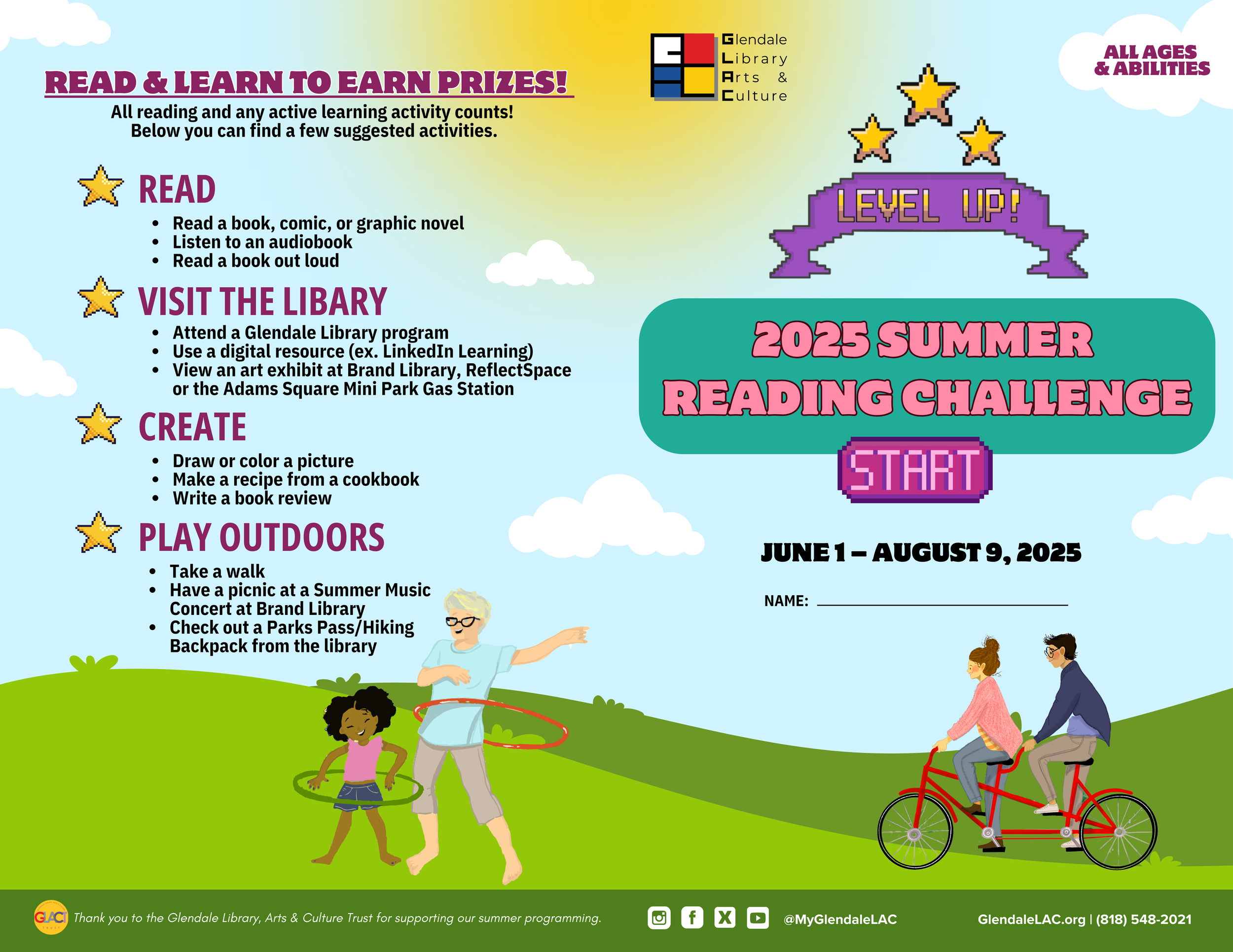 Summer Reading 2025 — Glendale Library, Arts & Culture