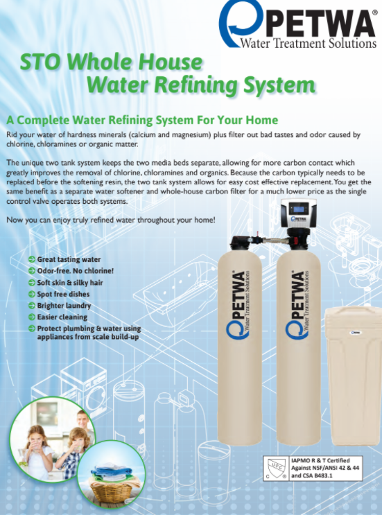 STO softener & filter combination system — Petwa