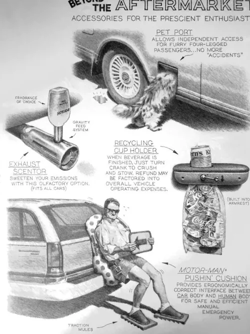 "Long Time No Sea" by artist Pippa Garner, 1986 — Audrain Auto Museum