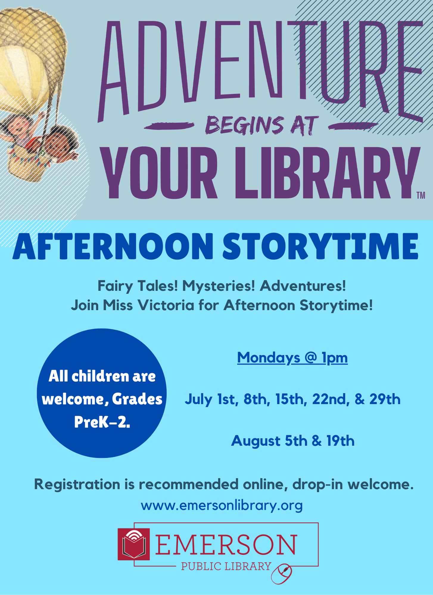 Kids Programs at The Emerson Public Library — Emerson Public Library of ...