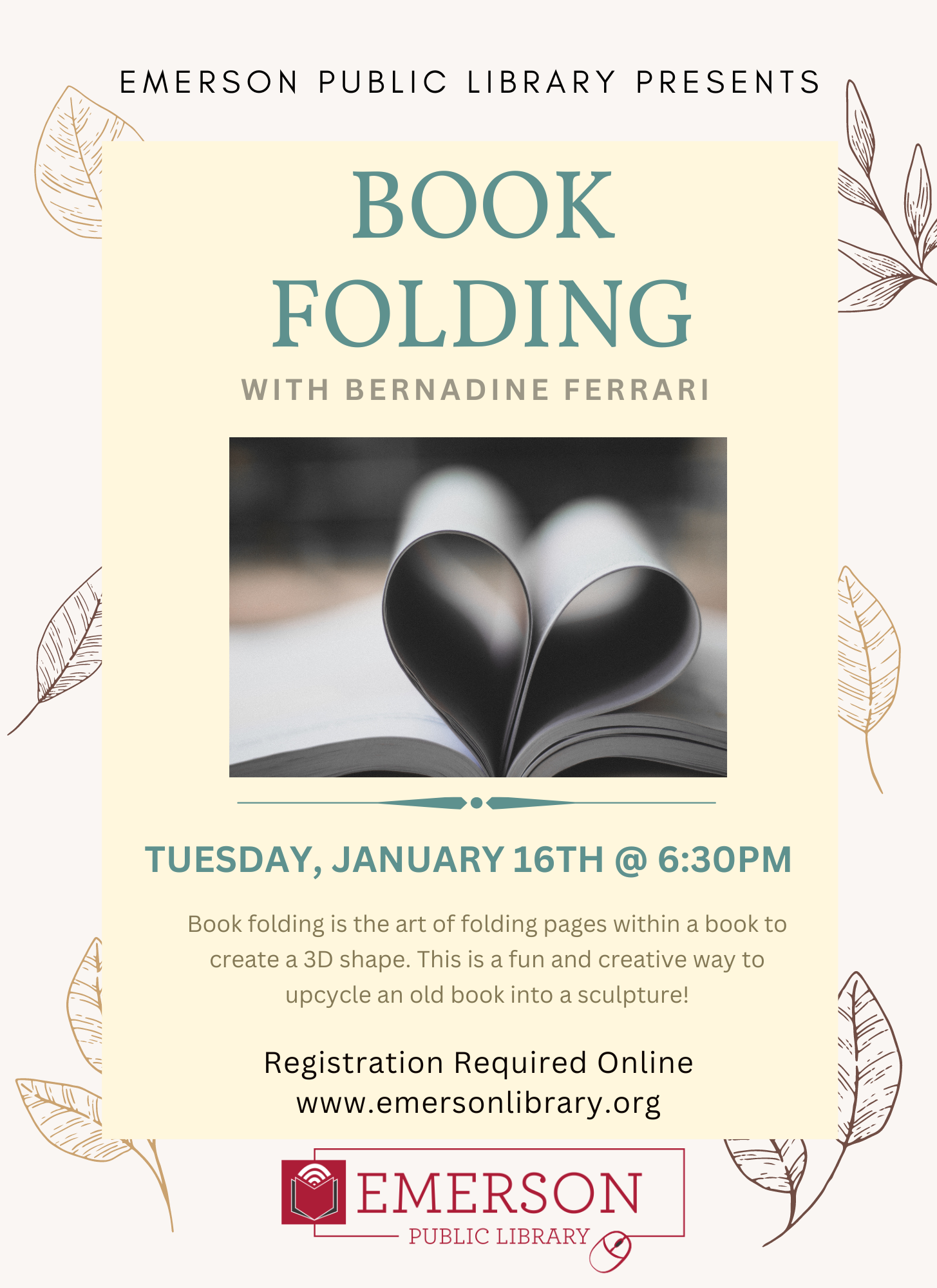 Adult Programs at The Emerson Public Library in New Jersey — Emerson ...