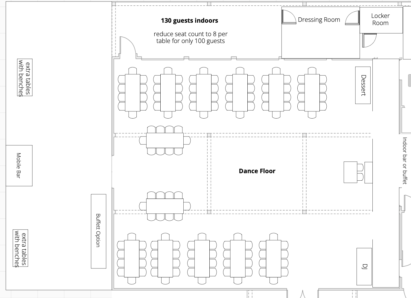 Floor Plans | Sunset Oaks Venue