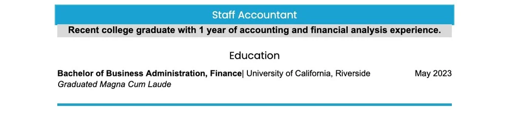 Staff Accountant Resume [With Examples] — Optim Careers