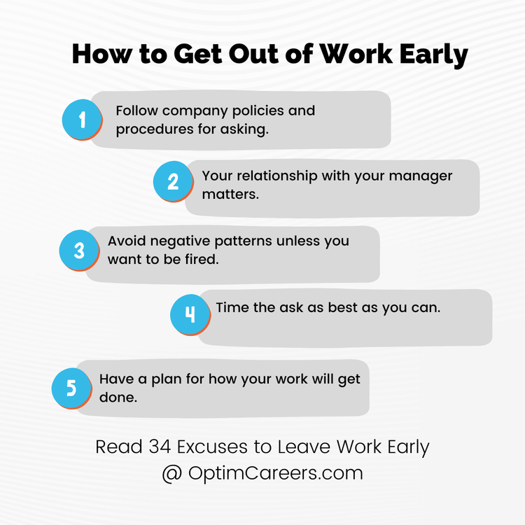 Excuses to Leave Work Early [34 Excuses That Work] — Optim Careers