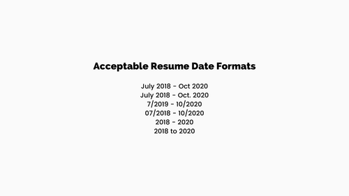 How to Right Align Dates on Resume — Optim Careers