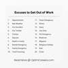 35 Bulletproof Excuses to Get Out of Work [And Exactly What to Say to ...