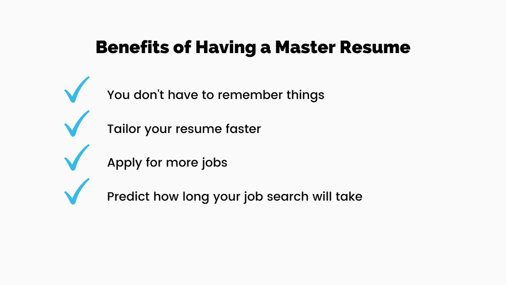 How to Create A Master Resume [With Examples] — Optim Careers