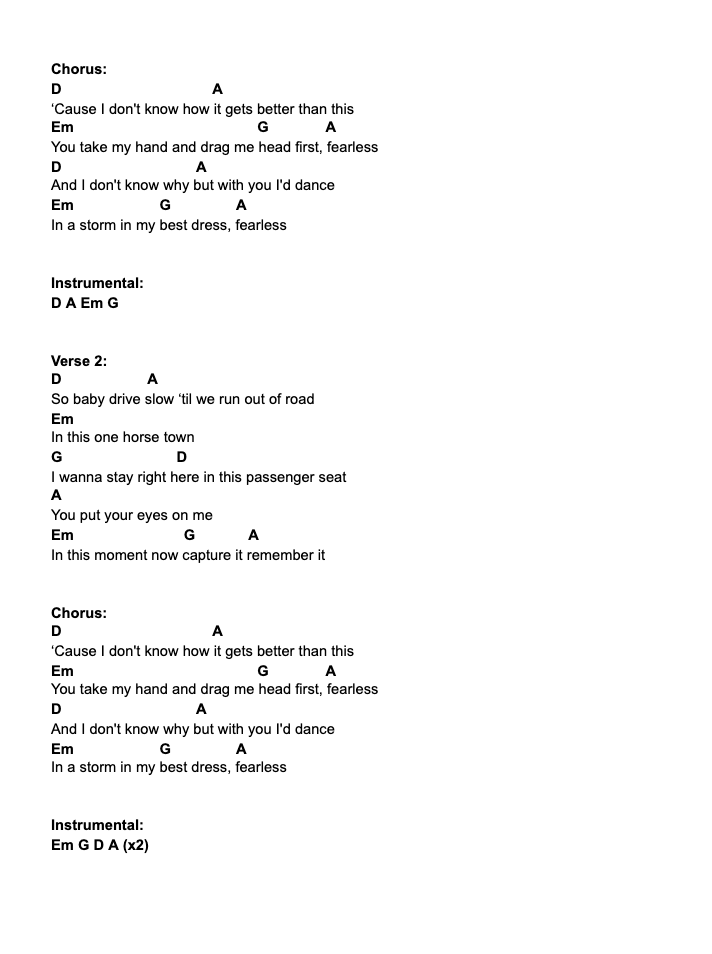 Fearless by Taylor Swift - Fearless (Taylor’s Version) — Nena Shelby