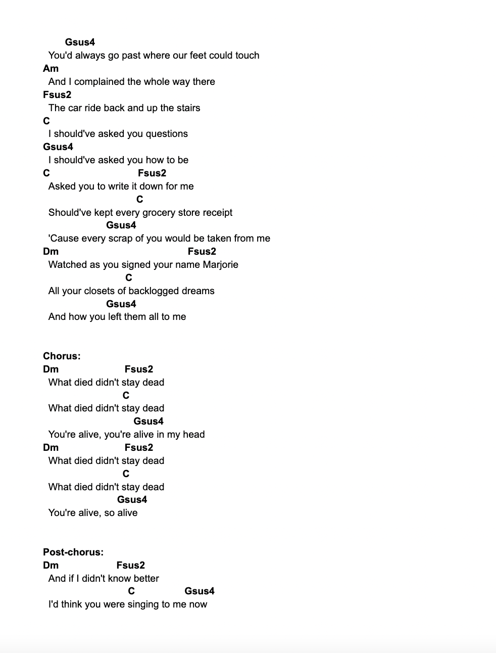 marjorie by Taylor Swift - evermore — Nena Shelby