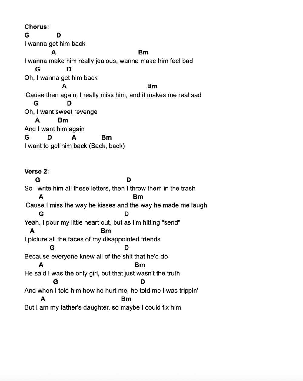 get him back! by Olivia Rodrigo - GUTS — Nena Shelby