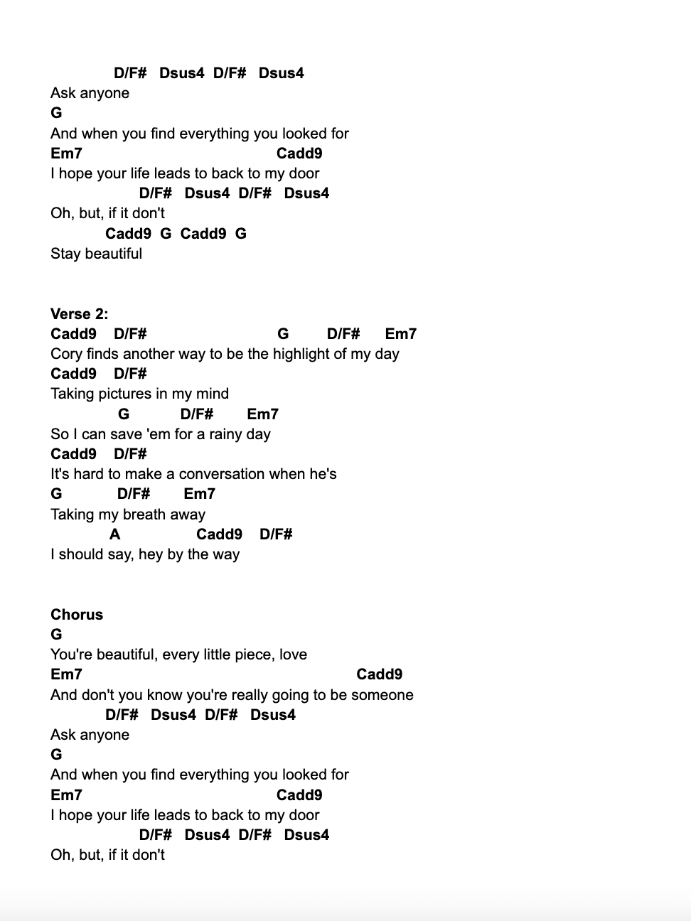 Stay Beautiful by Taylor Swift - debut — Nena Shelby