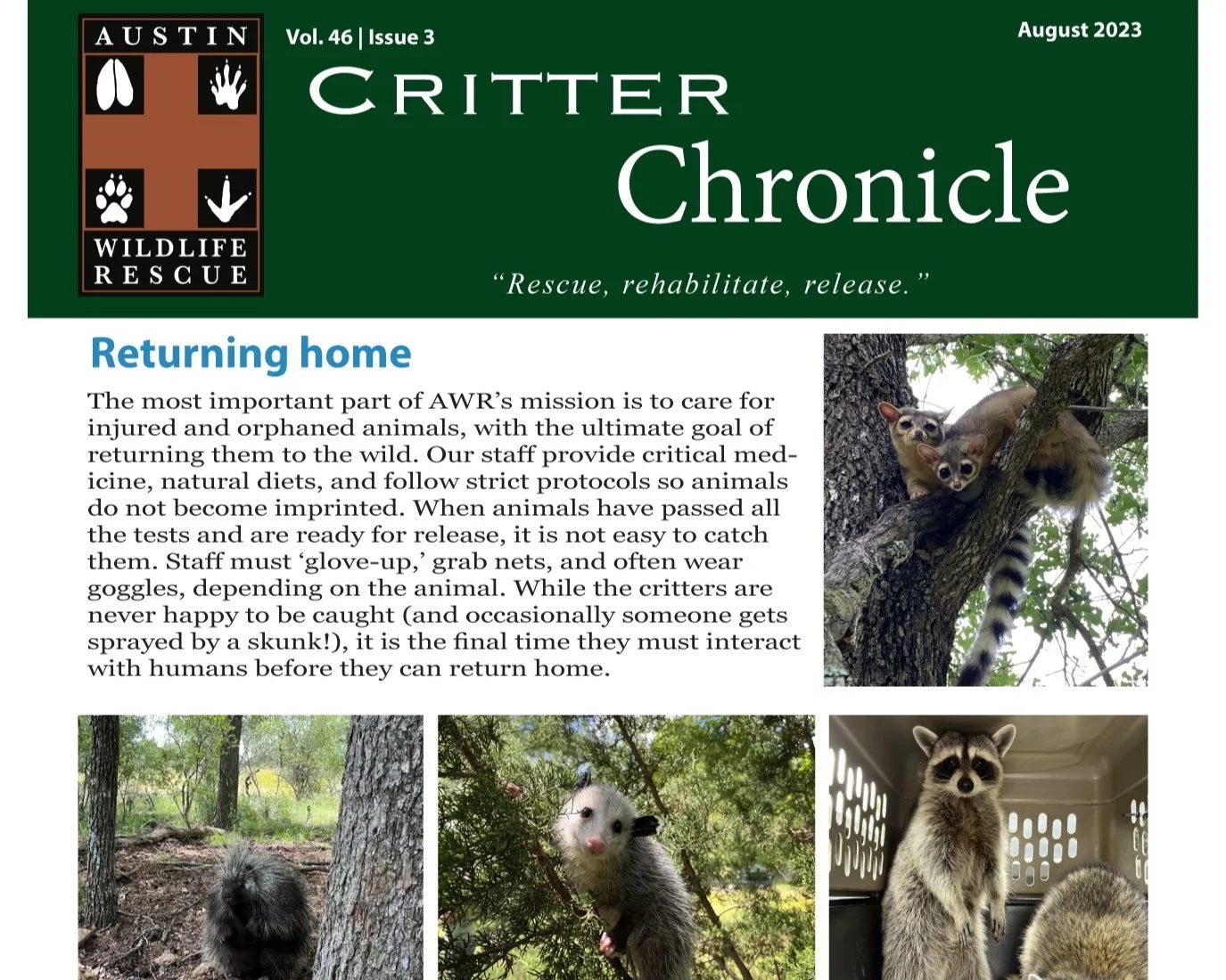 NEWS — Austin Wildlife Rescue