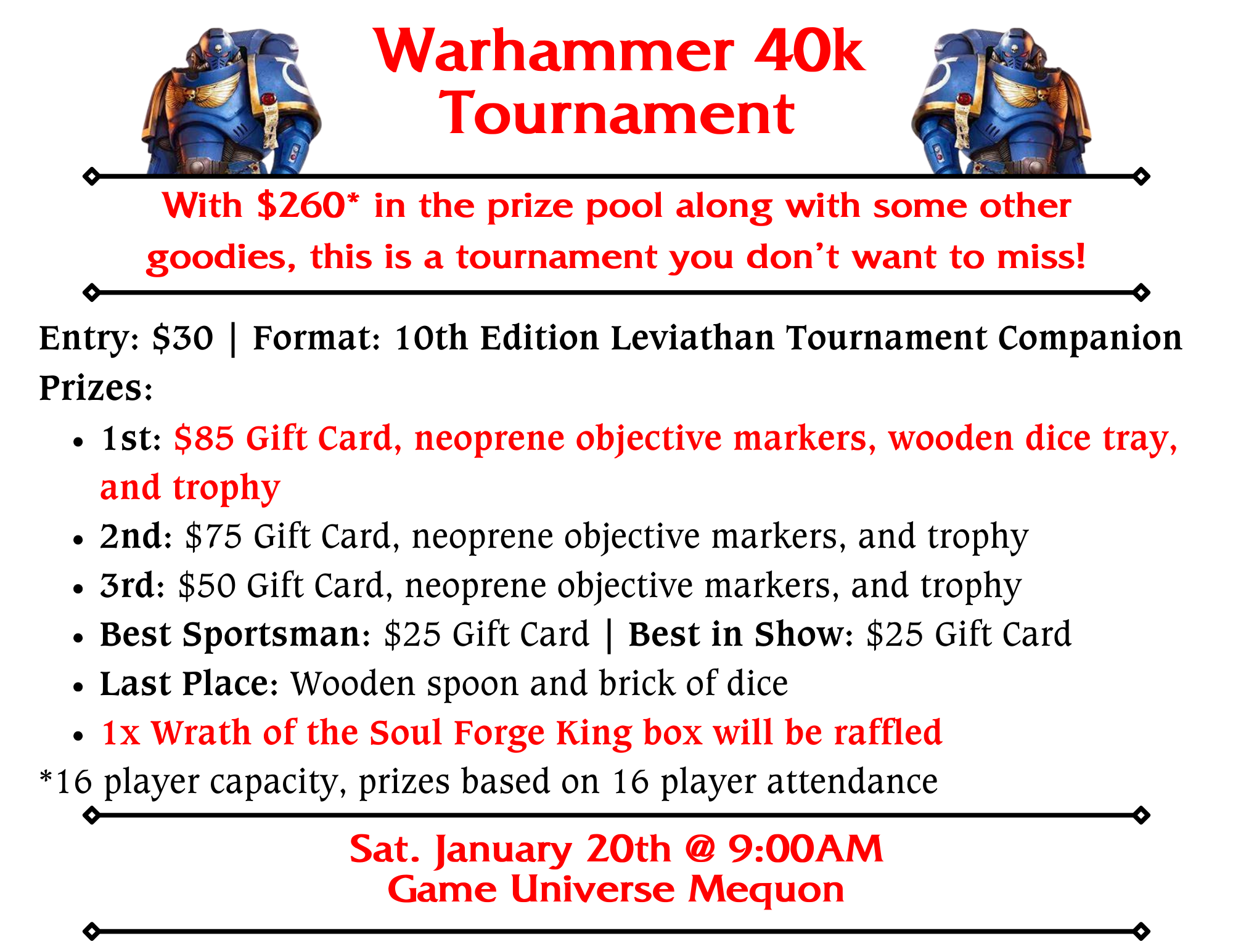 Warhammer 40k Tournament @ Mequon — Game Universe
