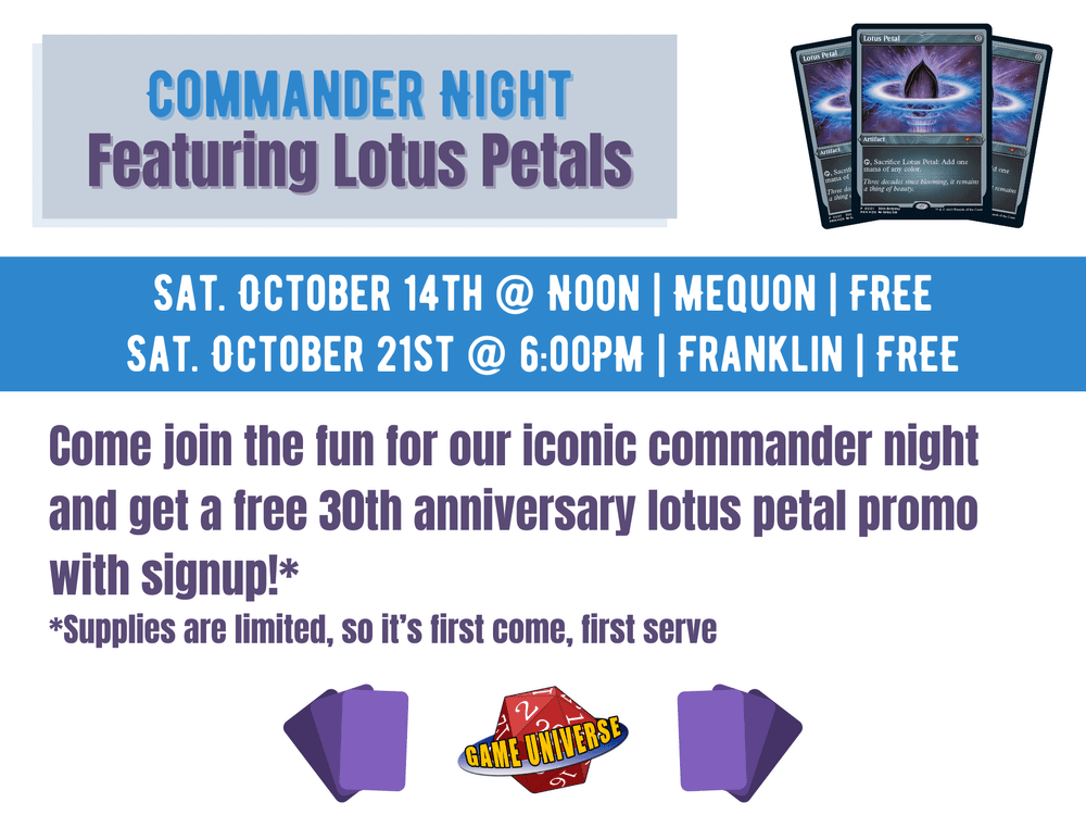 Commander Night - Featuring Lotus Petals — Game Universe