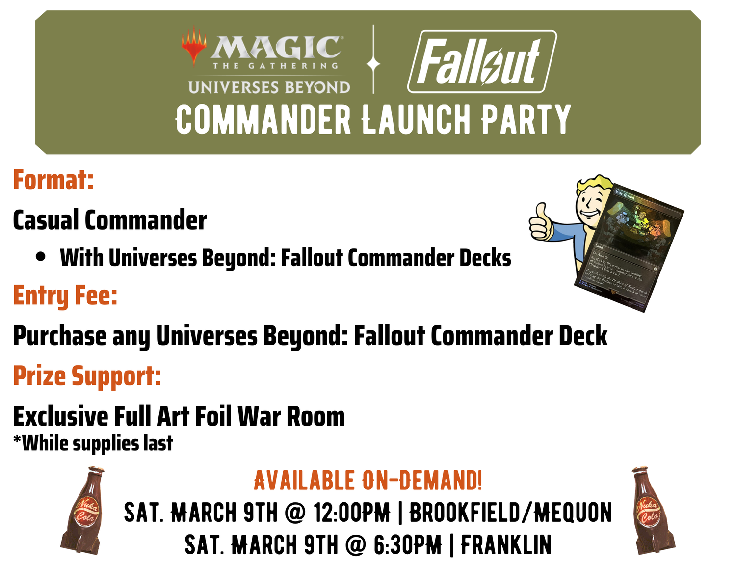 Universes Beyond: Fallout - Commander Launch Party — Game Universe