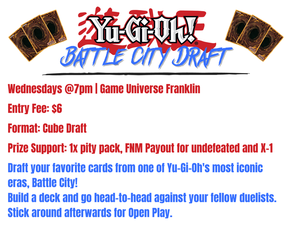Yu-Gi-Oh Battle City Draft — Game Universe